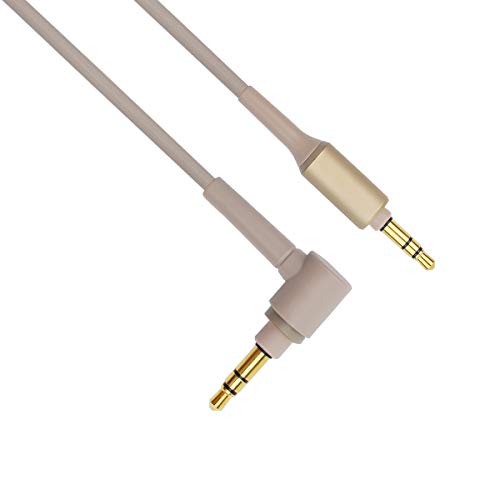 Sqrmekoko Upgrade Cable Cord for Sony MDR-10R MDR-100ABN MDR-1A MDR-XB950bt MDR-1000X MDR-1ADAC Noise Cancelling Wireless Headsets (Gold)