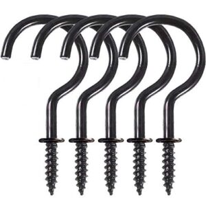 donjon vonvoff 1.73 inches ceiling hooks,black wall hooks for hanging plants,kitchen hooks,drop ceiling hooks,cup hooks,great for indoor & outdoor use(30 packs)