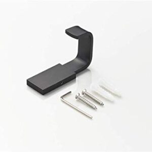 Flybath Coat Hook Brass Robe Towel Hooks Contemporary Style Matte Black Finish Wall Mounted - 5 Pack