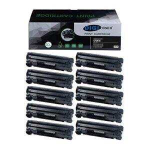 digitoner compatible high yield toner cartridge for hp cf283x canon crg137 toner cartridge – hp 283x canon 137 high yield toner cartridge replacement for hp laser printer – black [10 pack]