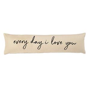 mud pie every day i love you wedding cotton accent lumbar pillow decorative pillow, white, grey