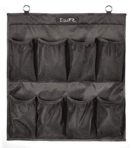 equifit hanging boot organizer (8 pocket, black)