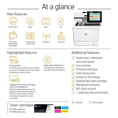 HP Color LaserJet Ent Flow MFP M577z Prntr:US/CA/LA (Renewed)