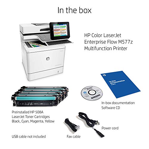 HP Color LaserJet Ent Flow MFP M577z Prntr:US/CA/LA (Renewed)