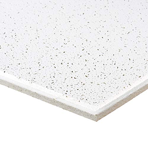 Armstrong Ceiling Tiles; 2x2 Ceiling Tiles - 16 pcs White Ceiling Tiles; Acoustic Ceilings for Suspended Ceiling Grid; CORTEGA 704