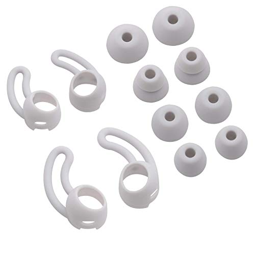 Zotech Replacement Earpads Eartips Earbuds Ear Hooks for Urbeats BeatsX Beats Tour. Soft Wing Tips 2 Size 2 Pairs & Ear Tips 4 Size 4 Pairs (White)