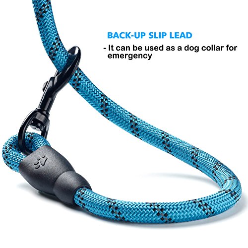 ladoogo 2 Pack 5 FT Heavy Duty Dog Leash with Comfortable Padded Handle Reflective Dog leashes for Medium Large Dogs