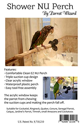 Shower NU Perch for Small to Medium Parrots