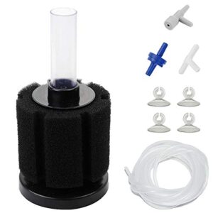 aquaneat sponge filter,aquarium sponge filter for fry betta shrimp nano fish tank with accessories (up to 20gal)