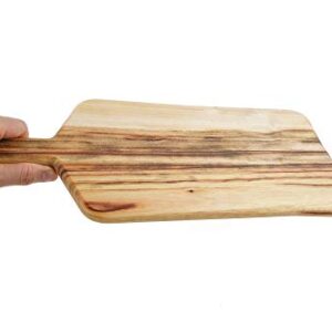 BOUMBI Fragrant Camphor Laurel Wood Cutting Board with Handle(15.7x6.3x0.55 inches paddle)