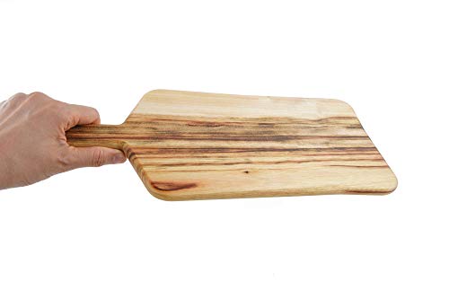 BOUMBI Fragrant Camphor Laurel Wood Cutting Board with Handle(15.7x6.3x0.55 inches paddle)