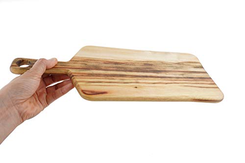 BOUMBI Fragrant Camphor Laurel Wood Cutting Board with Handle(15.7x6.3x0.55 inches paddle)