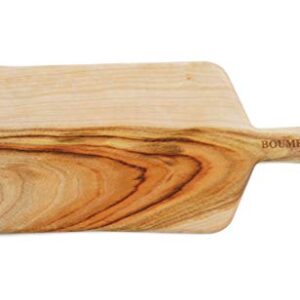 BOUMBI Fragrant Camphor Laurel Wood Cutting Board with Handle(15.7x6.3x0.55 inches paddle)