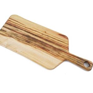 BOUMBI Fragrant Camphor Laurel Wood Cutting Board with Handle(15.7x6.3x0.55 inches paddle)