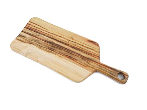 BOUMBI Fragrant Camphor Laurel Wood Cutting Board with Handle(15.7x6.3x0.55 inches paddle)