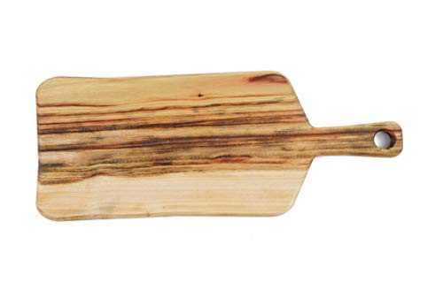 BOUMBI Fragrant Camphor Laurel Wood Cutting Board with Handle(15.7x6.3x0.55 inches paddle)