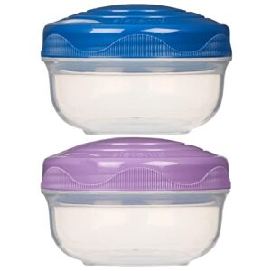 Sistema 21487, Polypropylene, Assorted 210ml Portion Pod to Go 2 Pack, 2 x 210 ml