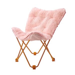 Urban Shop Mongolian Butterfly Chair, Blush