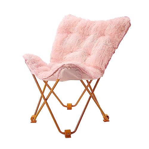 Urban Shop Mongolian Butterfly Chair, Blush