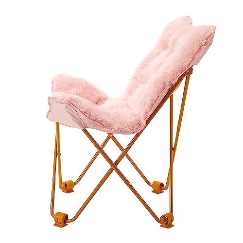 Urban Shop Mongolian Butterfly Chair, Blush