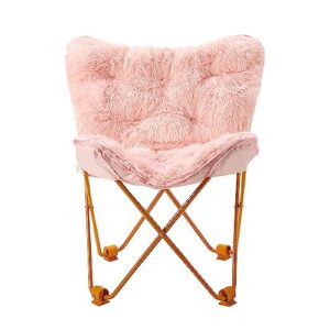 Urban Shop Mongolian Butterfly Chair, Blush