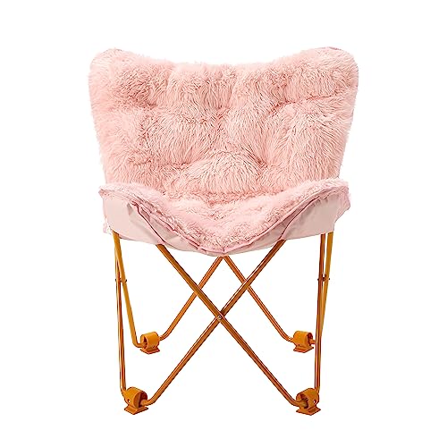 Urban Shop Mongolian Butterfly Chair, Blush