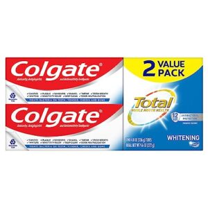 colgate total toothpaste whitening gel, whitening mint, 4.8 ounce (pack of 2)