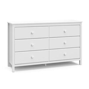 storkcraft alpine 6 drawer dresser - white