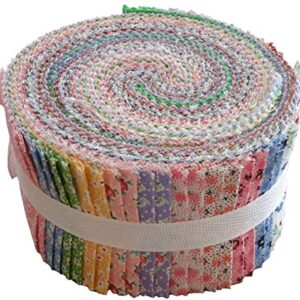 Vintage Floral Miniatures Jelly Roll Collection 40 Precut 2.5 inches