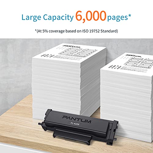 Pantum TL-410X Genuine Black High Capacity Toner Cartridge with 6000 Page Yield for P3010 Series, P3300 Series, M6700 Series, M7100 Series Printers…