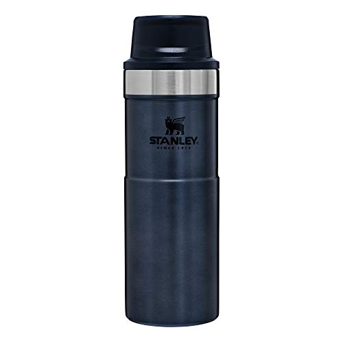 Stanley Classic Trigger Action Travel Mug 16 oz –Leak Proof + Packable Hot & Cold Thermos – Double Wall Vacuum Insulated Tumbler for Coffee, Tea & Drinks – BPA Free Stainless-Steel Travel Cup, 473 ml.