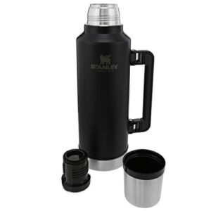 Stanley Classic Vacuum Insulated Wide Mouth Bottle - BPA-Free 18/8 Stainless Steel Thermos for Cold & Hot Beverages – Keeps Liquid Hot or Cold for Up to 24 Hours – Matte Black, 2 QT