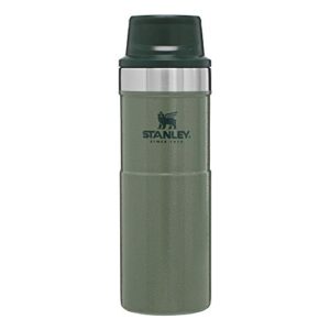 stanley classic trigger action travel mug 16 oz –leak proof + packable hot & cold thermos – double wall vacuum insulated tumbler for coffee, tea & drinks – bpa free stainless-steel travel cup