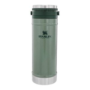 stanley 10-01855-013 the travel mug french press hammertone green 16oz / .47l