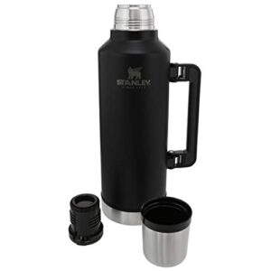 Stanley Classic Vacuum Insulated Wide Mouth Bottle - BPA-Free 18/8 Stainless Steel Thermos for Cold & Hot Beverages – Keeps Liquid Hot or Cold for Up to 24 Hours –  Matte Black, 2.5qt