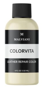 leather repair color restorer - cream - repair furniture, couch, car seat, sofa, purse, vinyl - 4 oz.