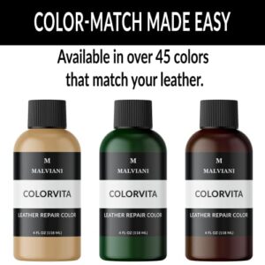 Leather Repair Color Restorer - Cream - Repair Furniture, Couch, Car Seat, Sofa, Purse, Vinyl - 4 oz.