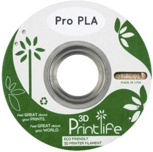 3d printlife pro pla 1.75mm clear, 1kg of premium impact modified pla 3d printer filament, dimensional accuracy < +/- 0.05 mm