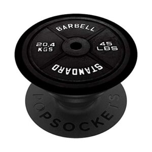 gym barbell weight plate body building pop socket popsockets popgrip: swappable grip for phones & tablets