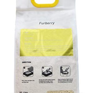 Furberry 2 Pack Natural Tofu Cat Litter Pellets Clumping Flushable Kitten Litter for Toilet Soy Cat Litter Unscented Zero Dust Low Tracking Septic Safe