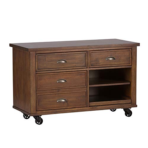 Liberty Furniture Arlington House Medium Brown Complete 2 Piece Desk