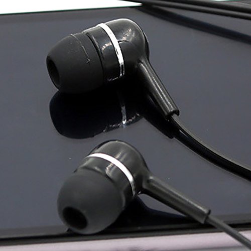 Baost Super Base Speaker Hand-Free in-Ear Headphones with Mic Microphone Earphone Noise Cancelling Earbuds Wired Earphone for Android Mp3 Players Laptop 3.5mm Audio Black