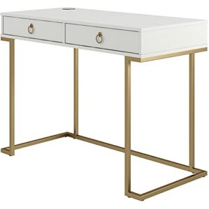 cosmoliving by cosmopolitan cosmoliving camila, white writing desk