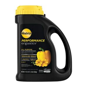 miracle-gro performance organics all purpose plant nutrition granules - 2.5 lb., organic, all-purpose plant food for vegetables, flowers and herbs, feeds up to 240 sq. ft.