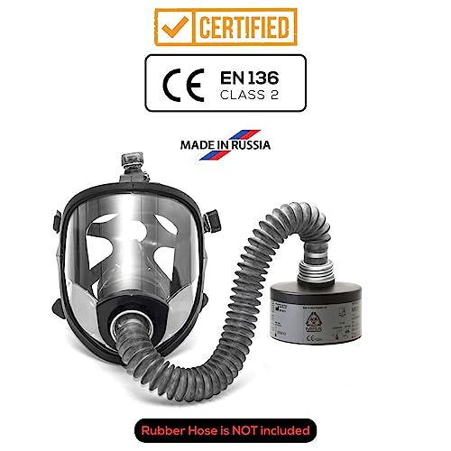 MIRA SAFETY M Certified Full Face Gas Mask Respirator SuperView - 1 Year Full Manufacturer Warranty Mask