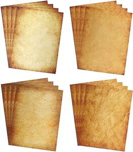 cornucopia vintage antique design stationery and printer paper, 8 1/2 x 11 inch, 124 old style paper sheets