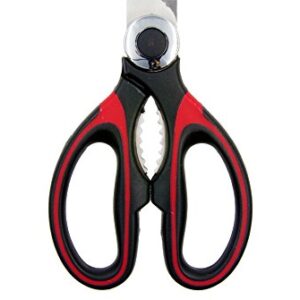 Kitchen Shears, Chef Scissors, Poultry Shears, Meat Shears, Kitchen Scissors with Premium Stainless Steel Blades & Sure-Grip Ergonomic Handles (Red 2-Pack)