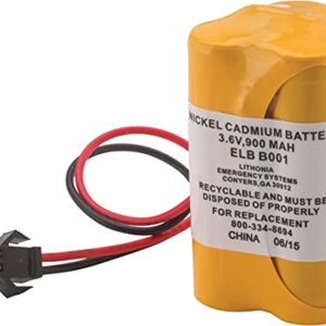 LITHONIA LIGHTING ELB B001 Rechargeable Nickel Cadmium Battery, 3.6 Volts, 900 mAh