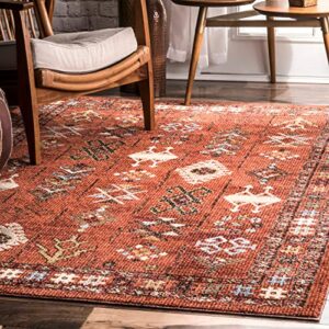 nuloom transitional tribal wilma area rug, 5' x 8', orange