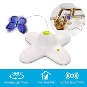 ALL FOR PAWS Cat Toys Interactive Butterfly Flutter Bug Cat Automatic Toy Stimulating Kitty Toys Enrichment for Indoor Cats